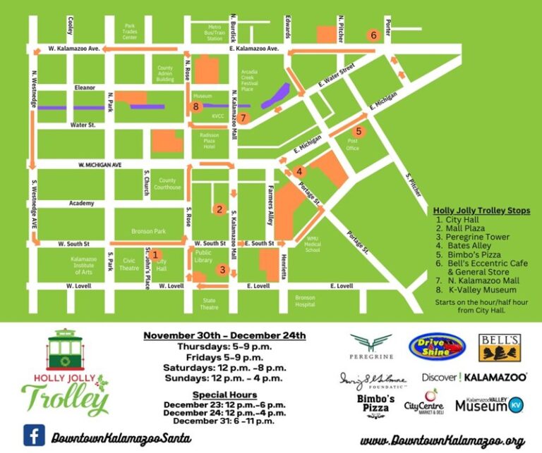 2024 Christmas Activities in Downtown Kalamazoo: Holly Jolly Trolley ...
